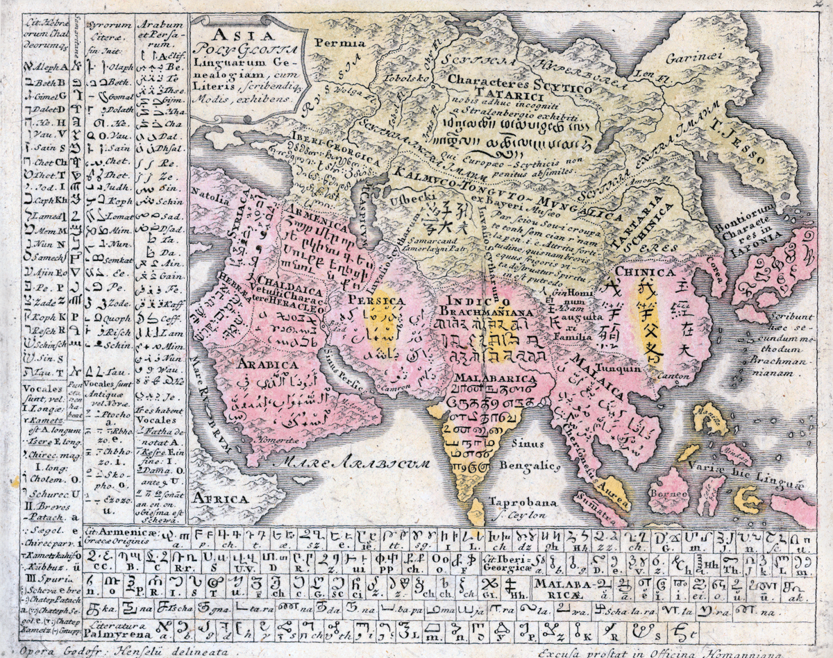 1741 Map of World's Languages – Maps & Words